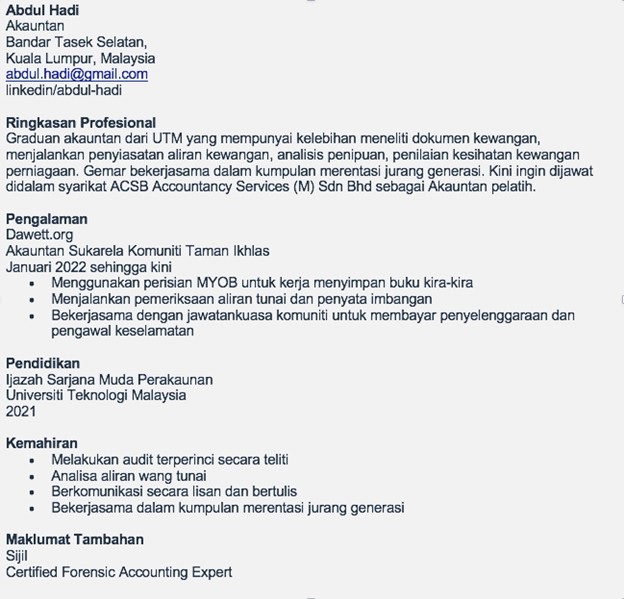 Contoh CV pelajar | Templat dan sumber untuk berjaya